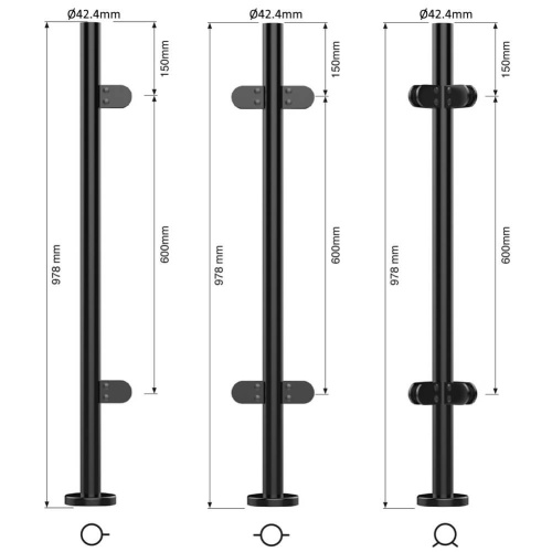 Black Posts & Handrails