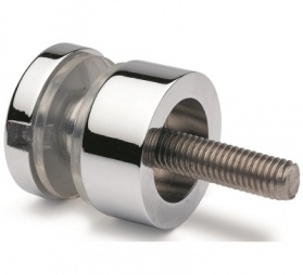 Stainless Steel Glass Adapter - Mirror Polished - KerolHardware.co.uk