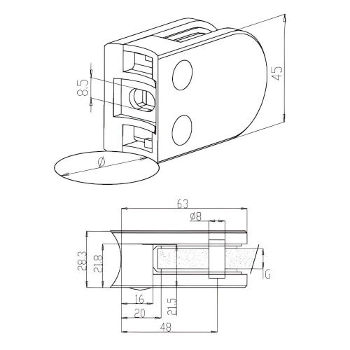 Glass Clamps | Stainless Steel Clamps | Glass Balustrades Clamps with ...