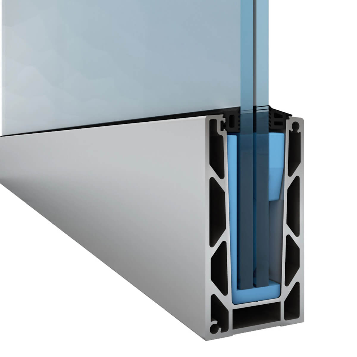 Alu-Slim PRO Glass Balustrade Channel -Top Mount