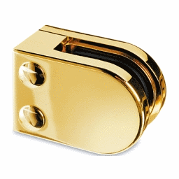 'D' Shaped Glass Clamp with Flat Base - Zintec