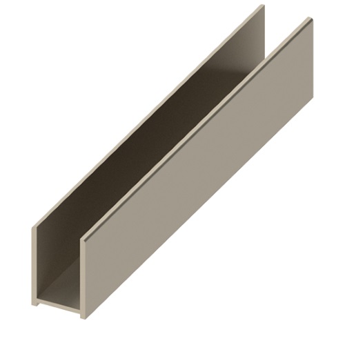 Shower U Profile for 8mm or 10mm Glass Screen