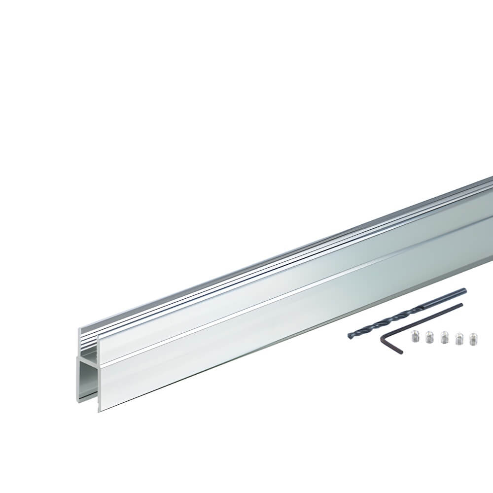 Connecting 'H' Profile for Aluminium Wall Profile Hinge (8mm Glass)
