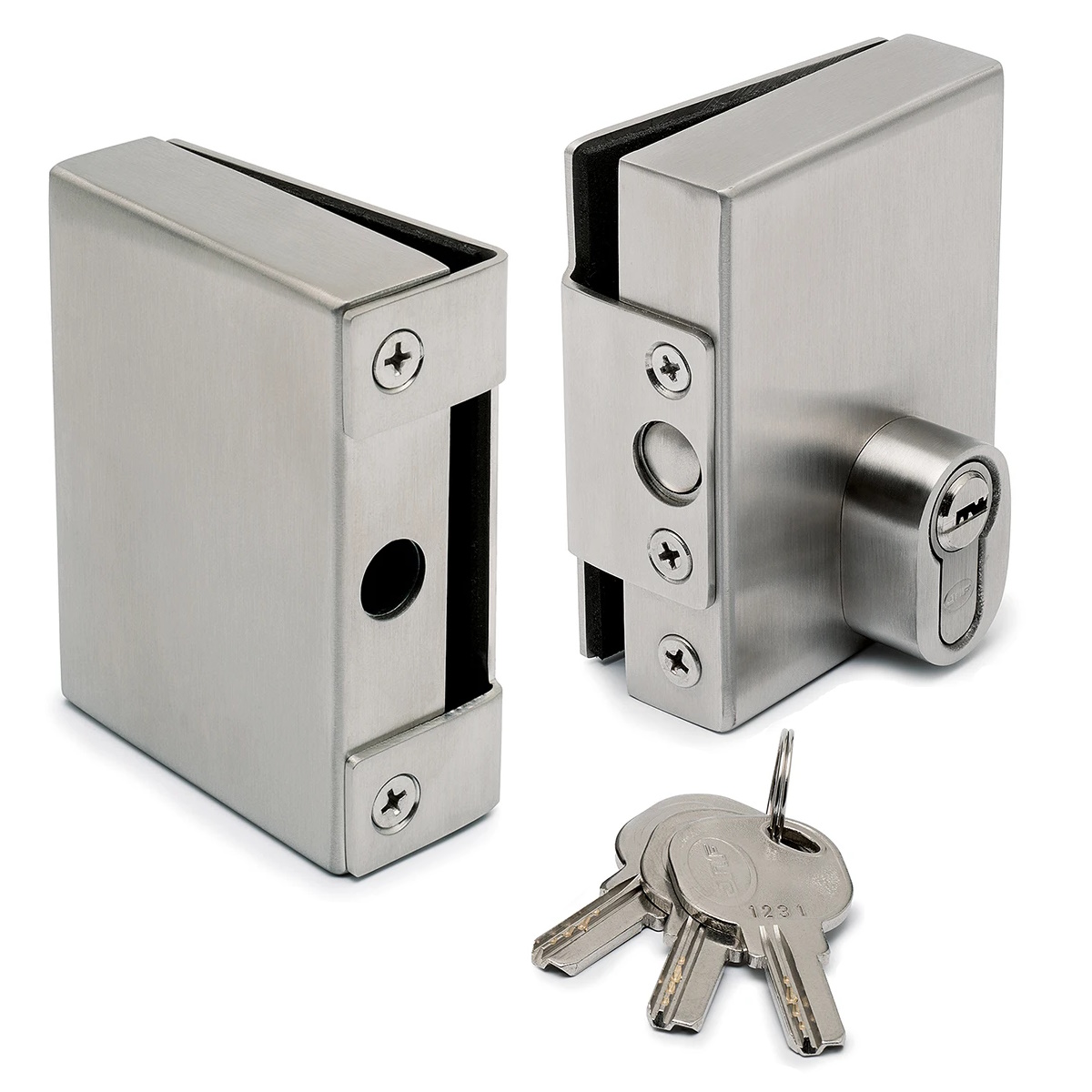 Door Lock & Keep for 10mm Glass Door without Glass Fabrication