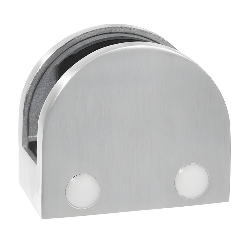 'D' Shaped Glass Clamp with Flat Base for 15.0 - 21.5mm Glass