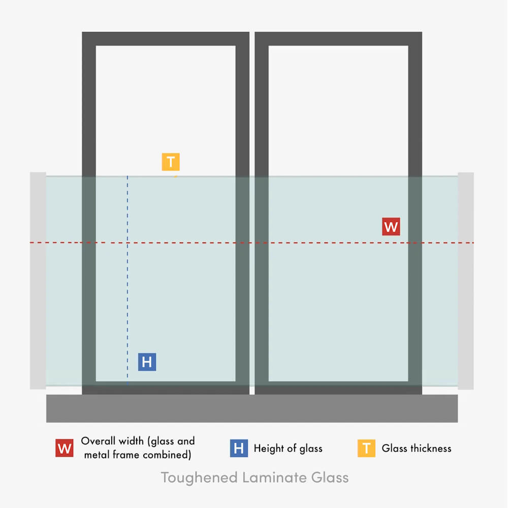 Glass Railing Kit for Juliet Balcony - Facade Mount