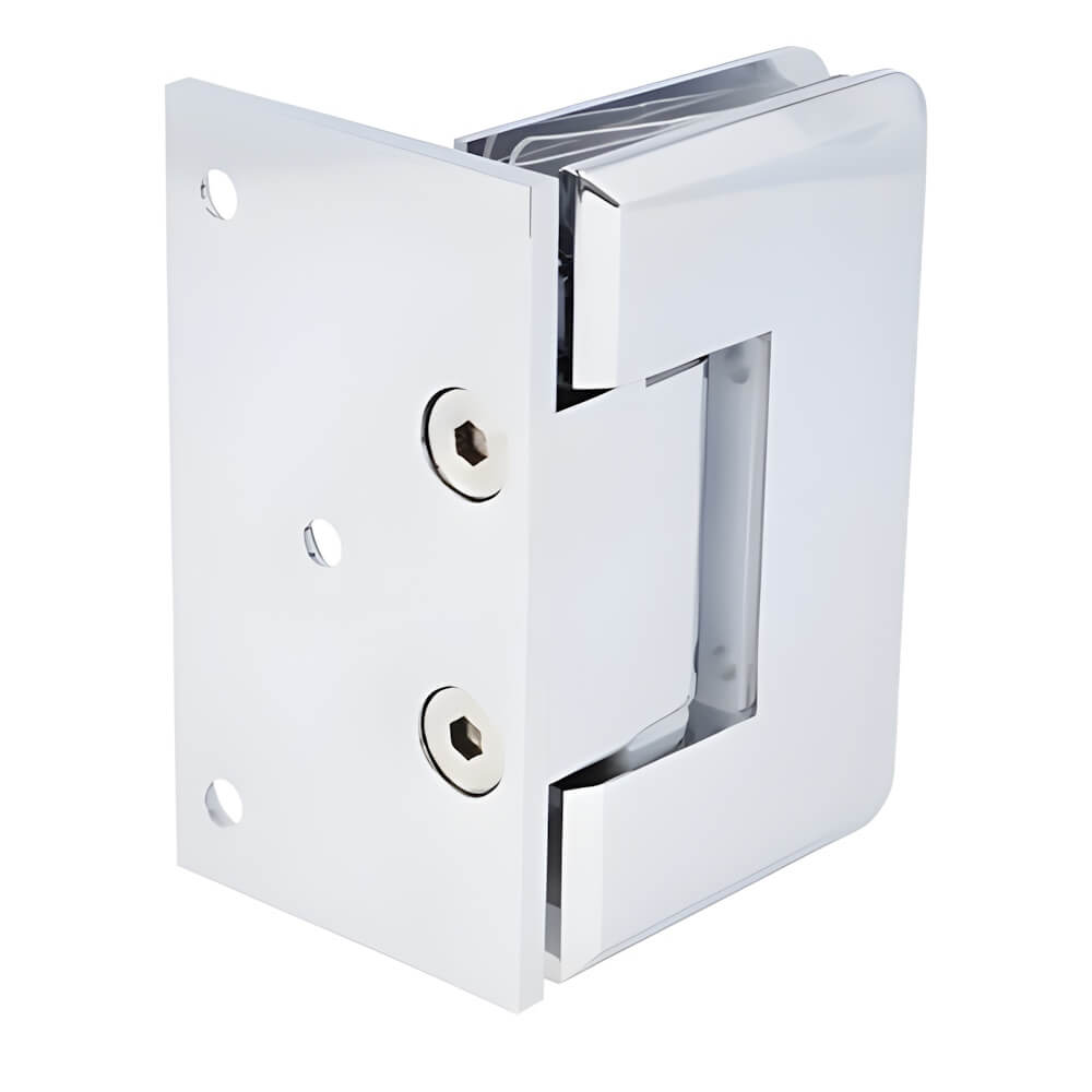 Wall Mounted Hinge with Offset Fixing Plate - Angle Adjustable, Chrome ...