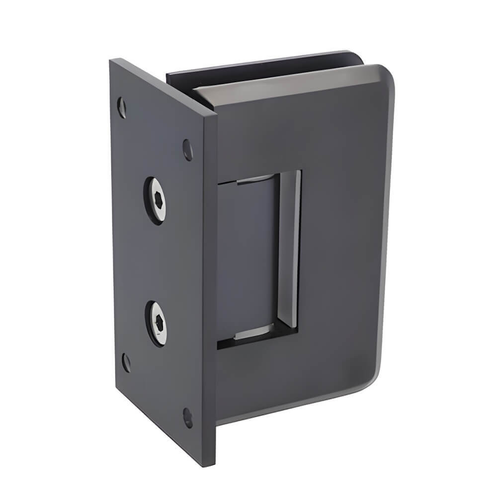 Matt Black Shower Door Hinge with Adjustable Closing Position