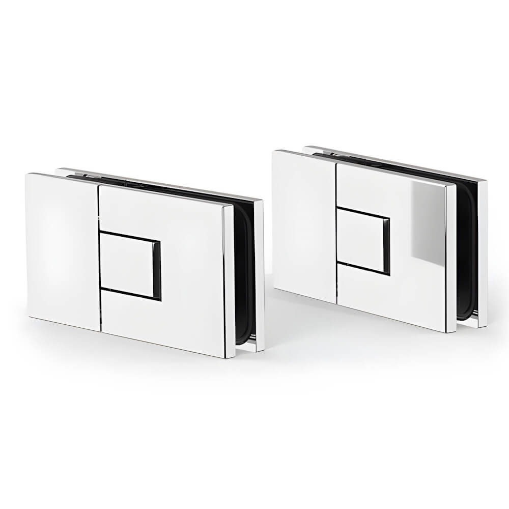 Prime Glass Door Hinge Set - Glass-to-Glass 180°