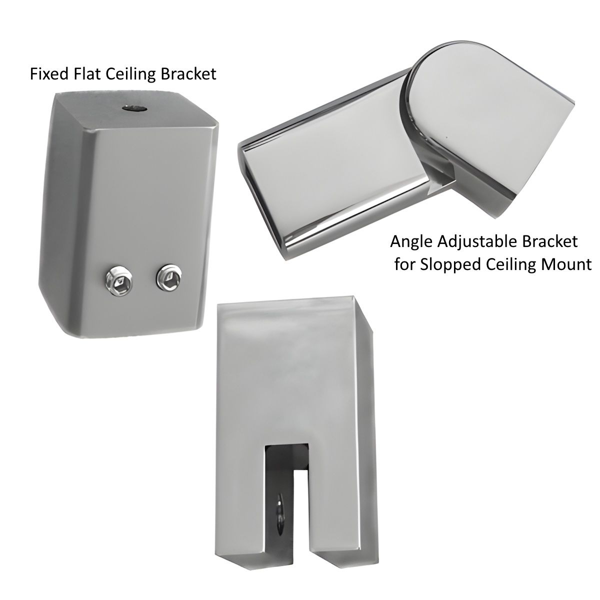 Vertical Shower Support Bar in Square Profile
