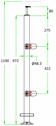 90 Degree Corner Post - KerolHardware.co.uk